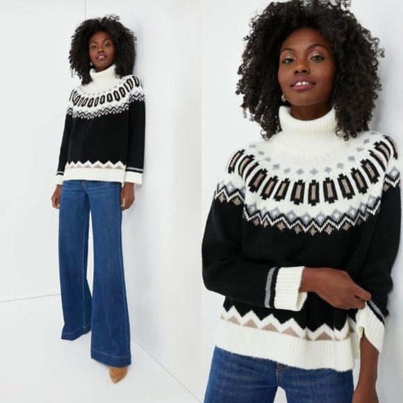 Tuckernuck | Sweaters | Tuckernuck New Charcoal And Cream Fair Isle ...